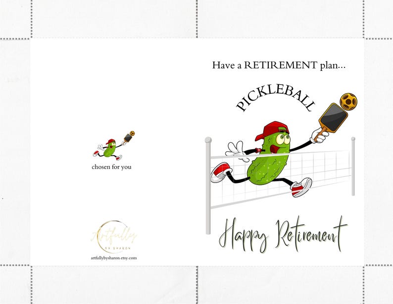 Pickleball Retirement Card: Printable DIY With Envelope (digital ...