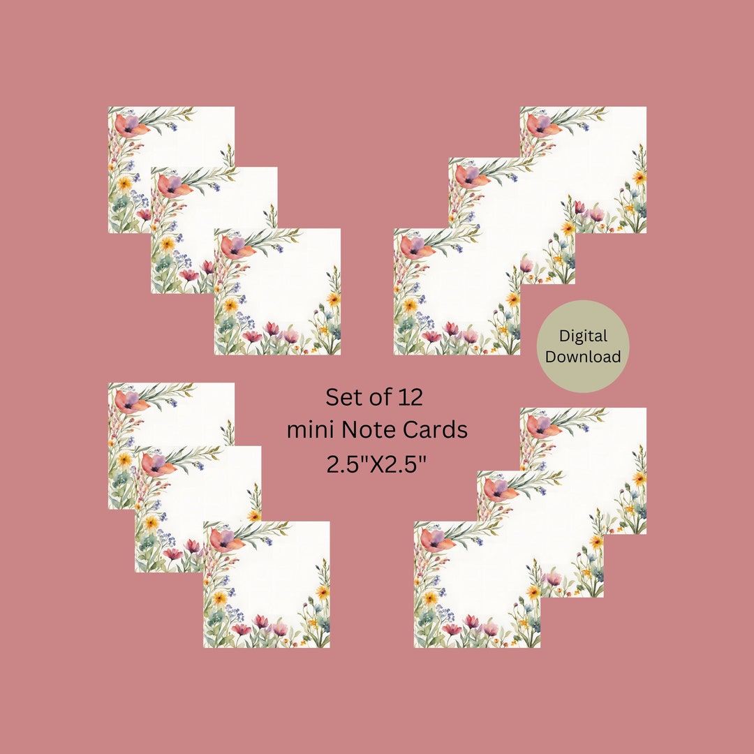 Printable Mini Cards, for Instant Download, Friendship Cards, Lunch Box ...