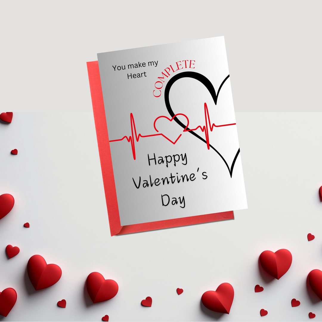 Simple Printable Valentine's Day Card Instant Download PDF Minimalist ...