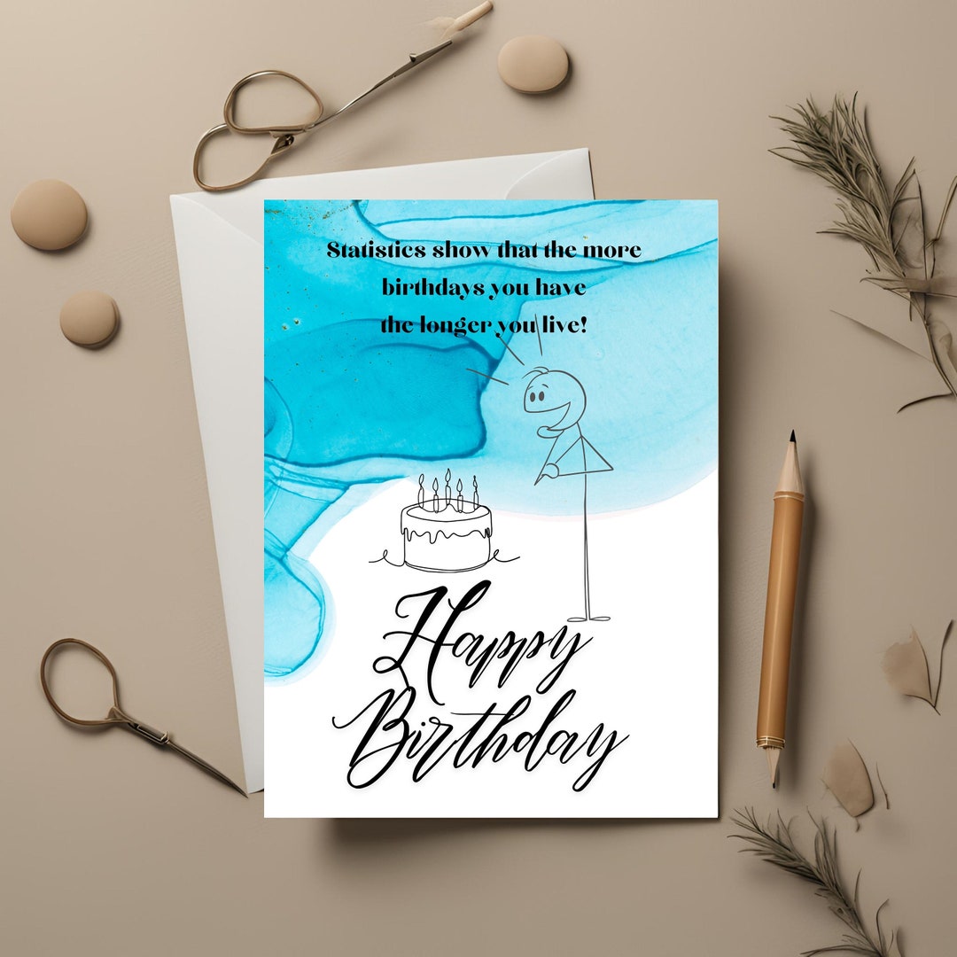 Printable Humorous Happy Birthday Card for Friend for Him for Her ...