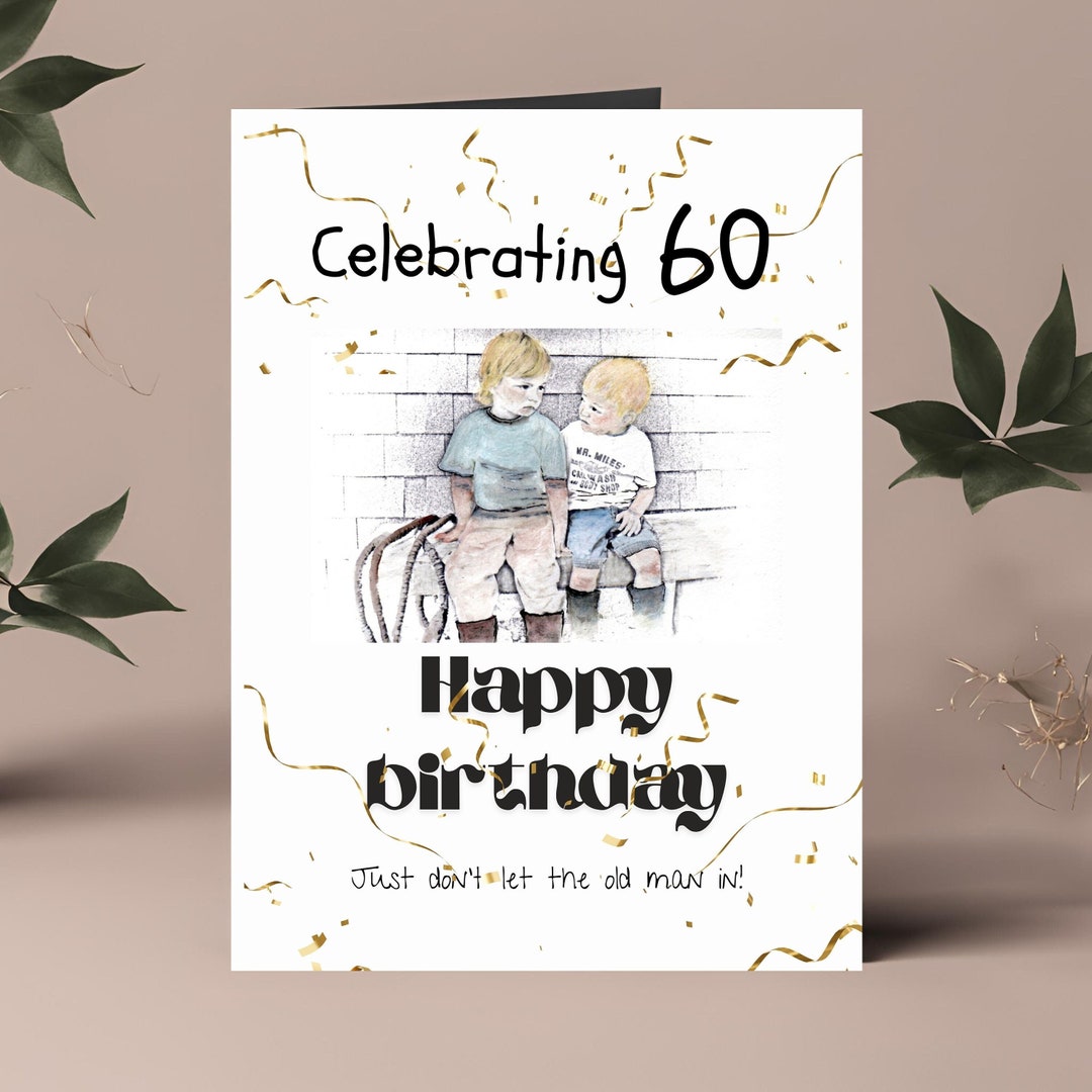Humorous 60th Birthday Card: Printable Art Print (digital Download ...