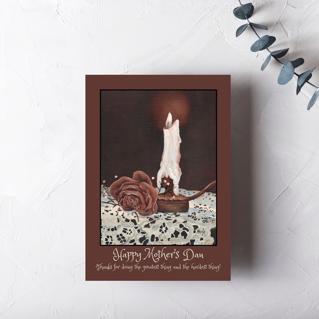 Sentimental Mother's Day Art Card With Quote, Perfect for Mom Daughter ...