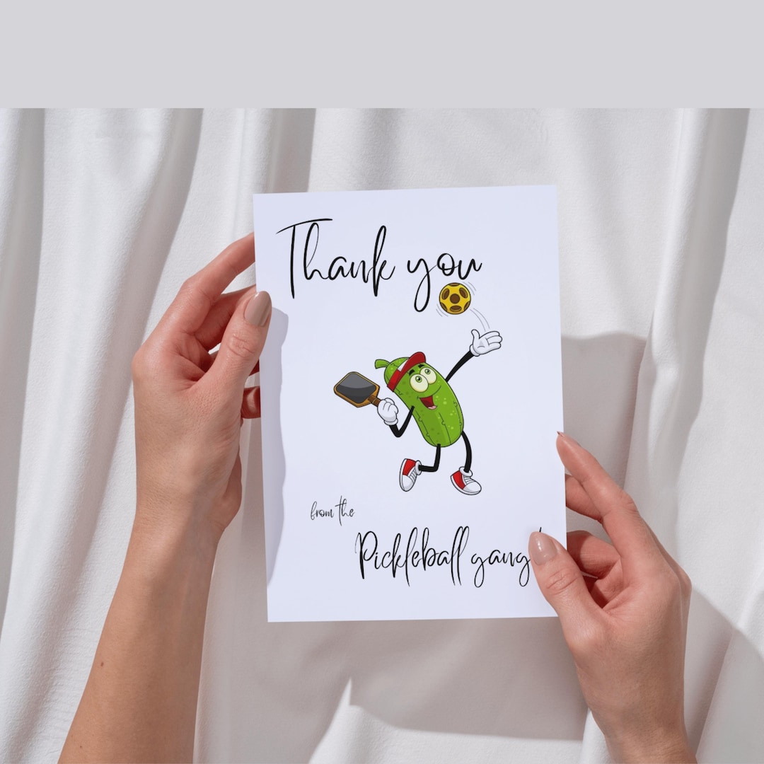 Printable Pickleball Thank You Card From the Pickleball Gang, Thank You ...