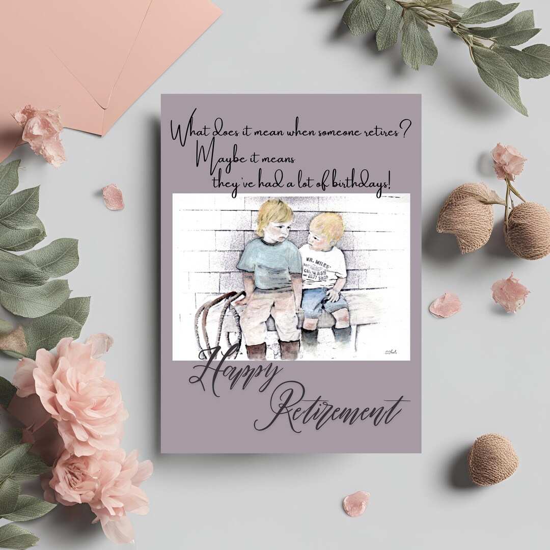 Humorous Retirement Printable Greeting for Co-worker or Friend Instant ...