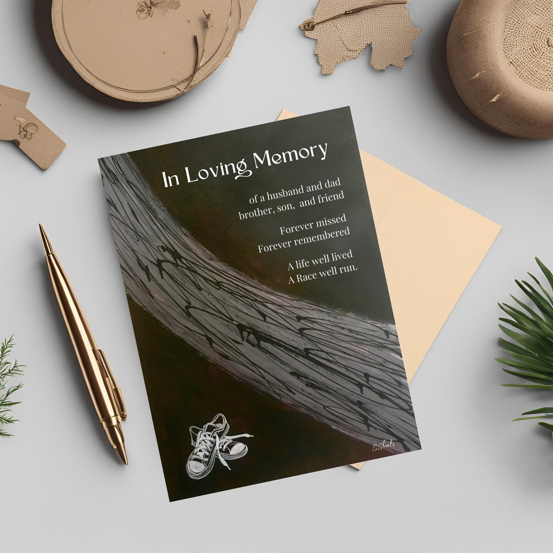 Printable Sympathy Card, in Loving Memory for Loss of Husband, Dad ...