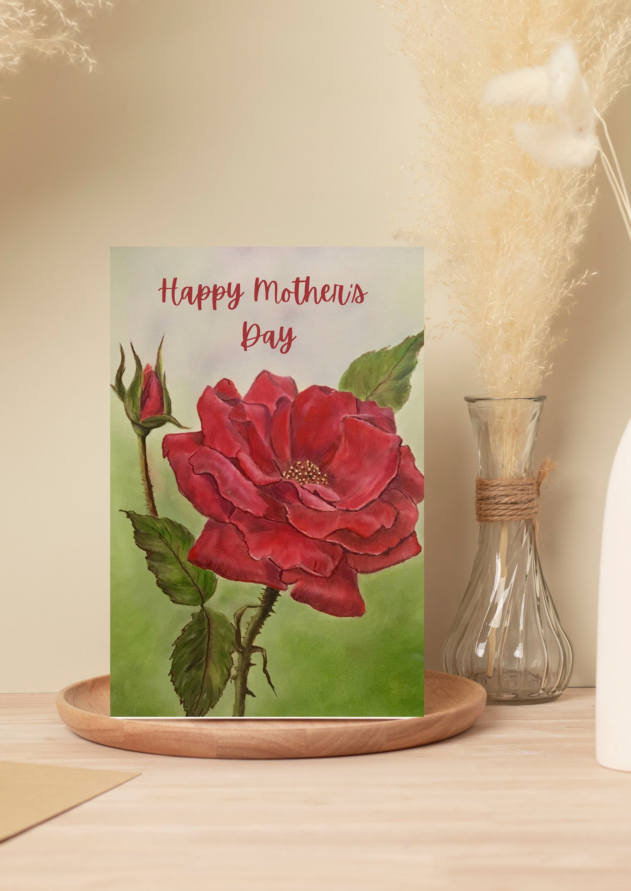 Printable Mother's Day Card, Rose, Popular Now Digital Card, for Mom ...