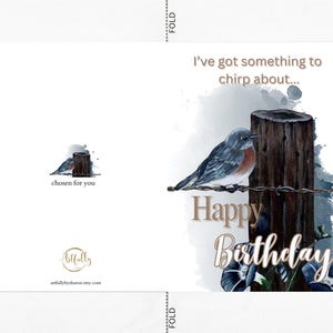 Unique Printable Birthday Card With Original Artwork for Special Friend ...