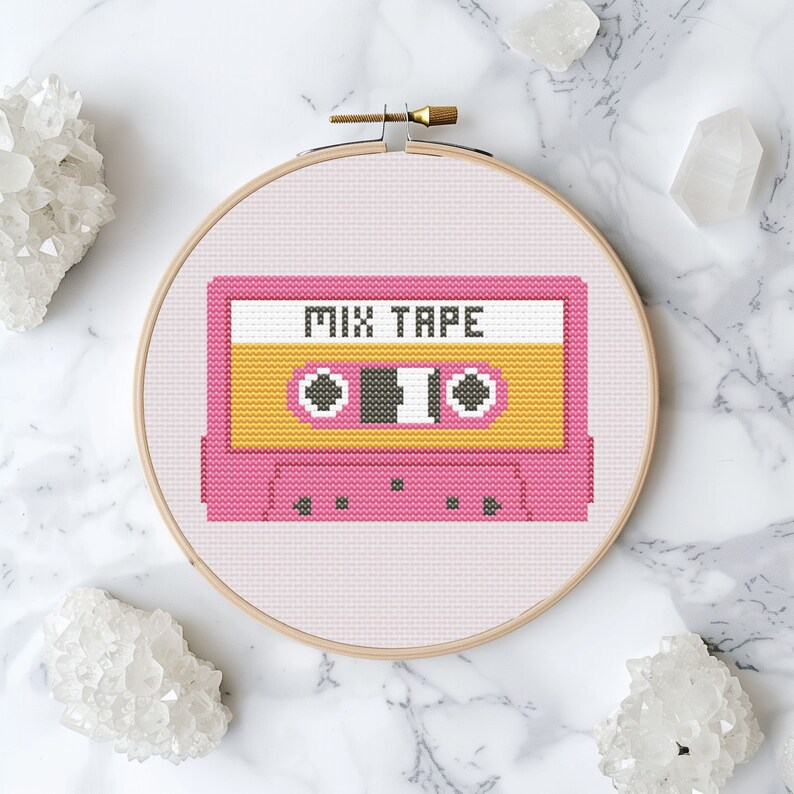 Retro Mix Tape Cross Stitch Pattern - Instant Download - Etsy