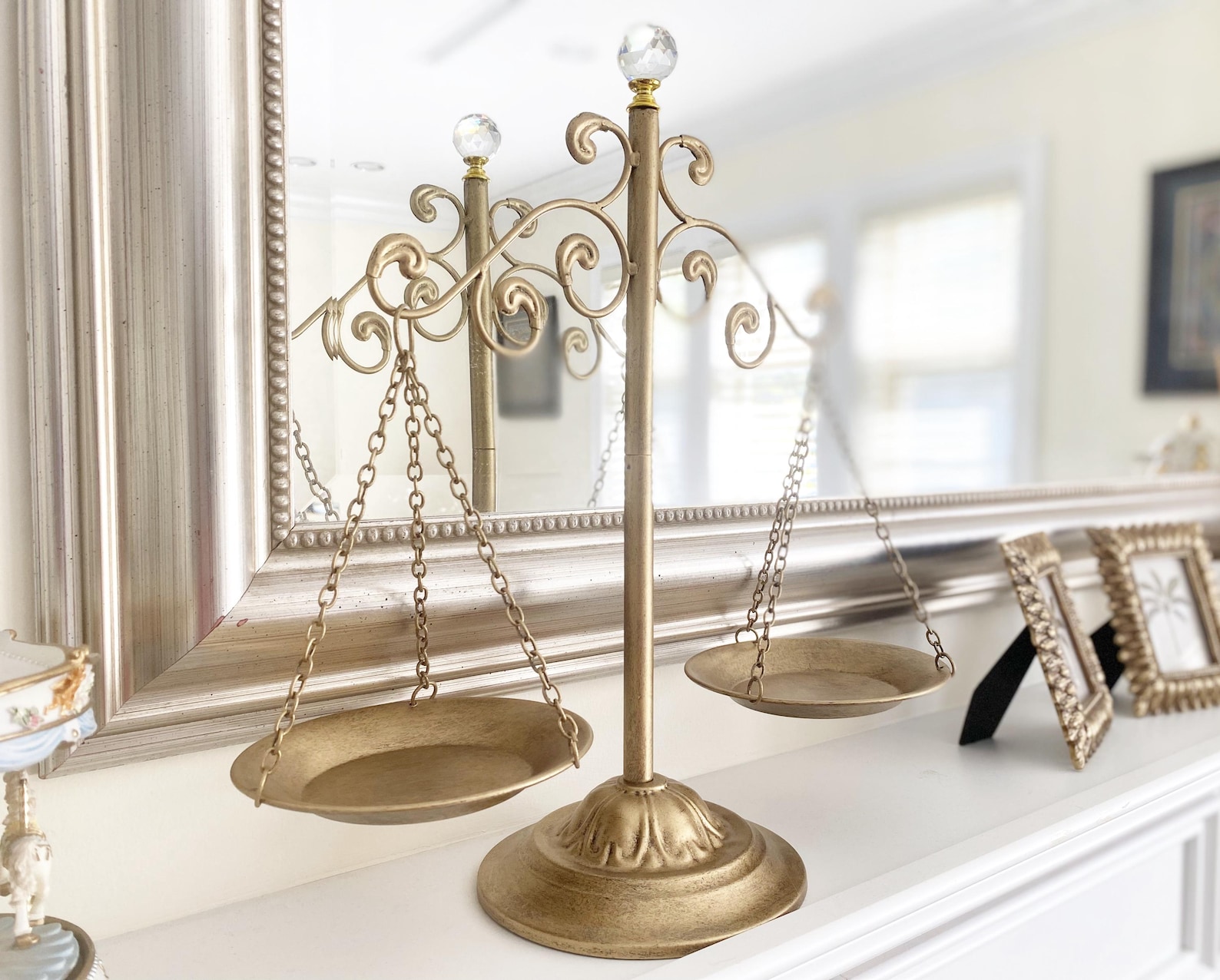 Vintage Libra Jewelry Tower: Bronze Balance Scale Sculpture - Etsy