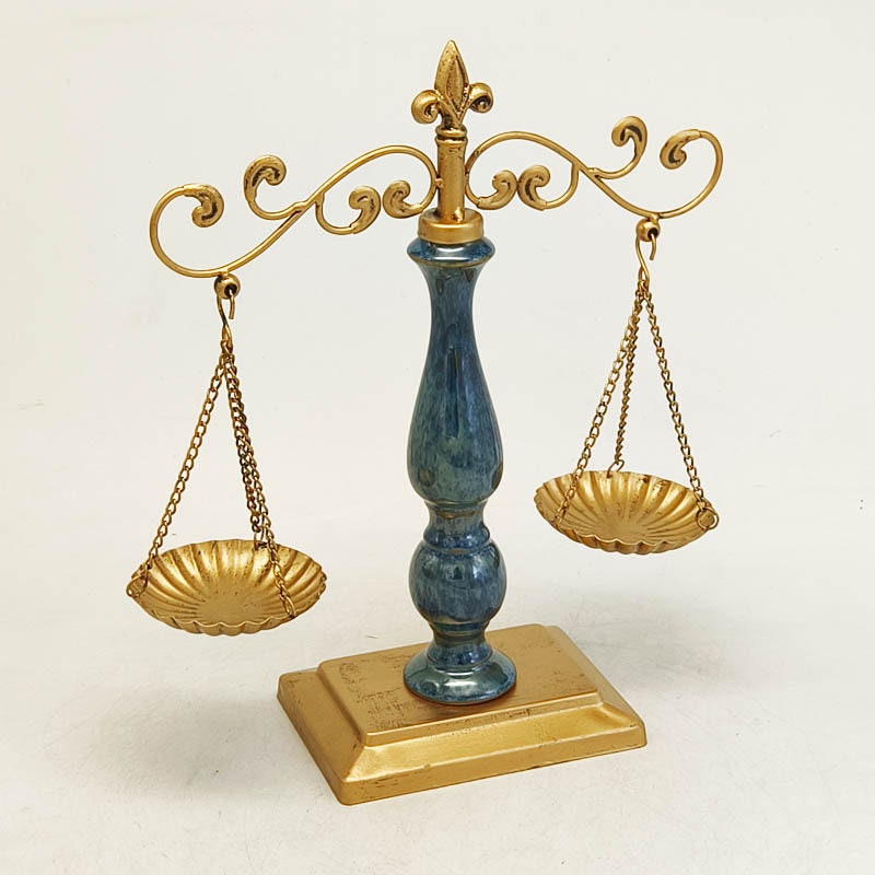 Vintage Libra Jewelry Tower: Bronze Balance Scale Sculpture - Etsy