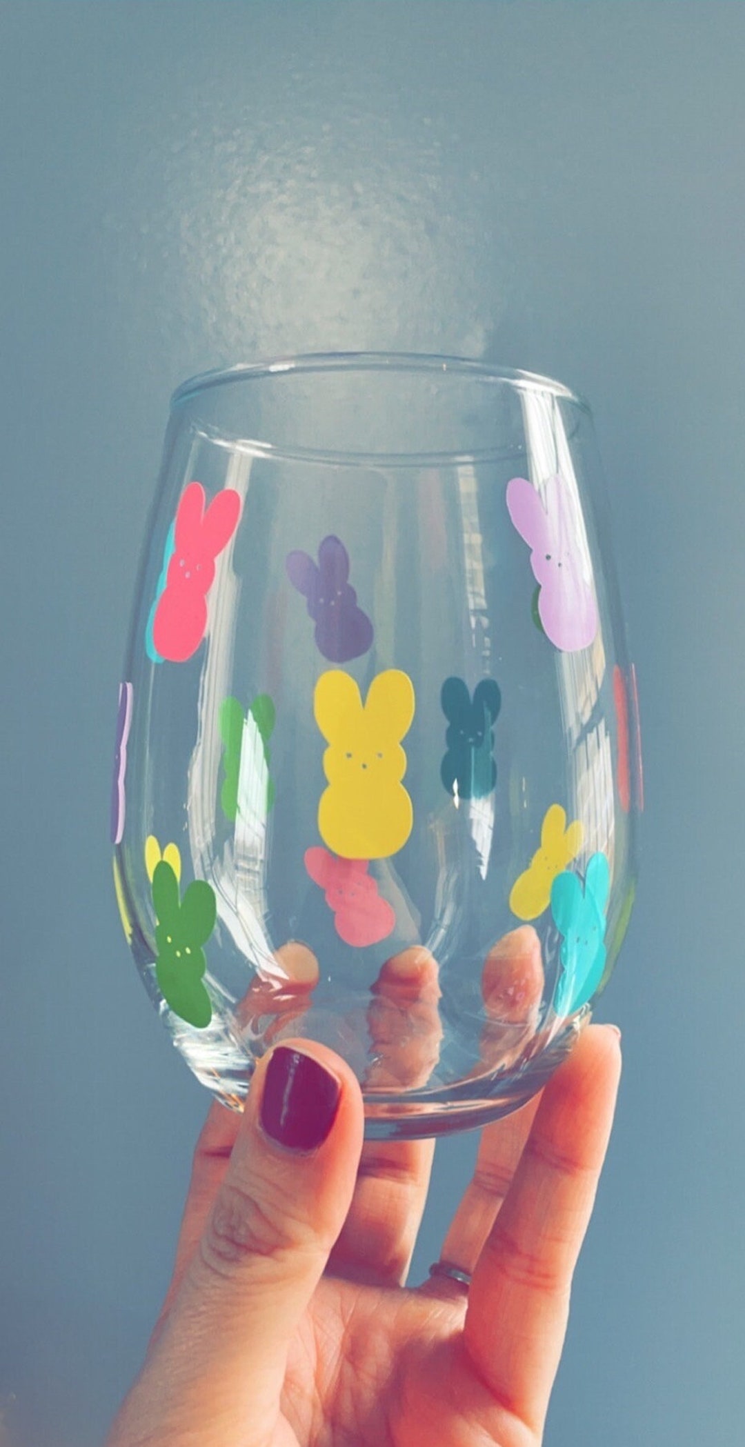 Easter Wine Glass - Etsy