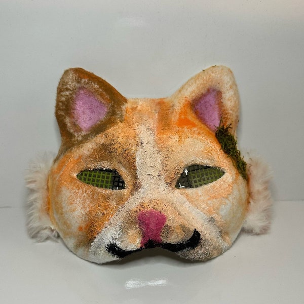 Orange Fluffy Therian Cat Mask - Etsy
