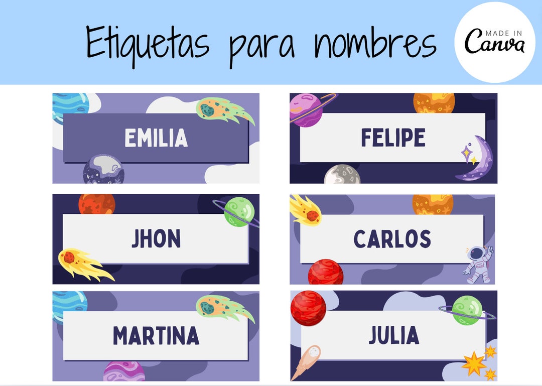 Planets Classroom Name Tag Template / Editable / Printable / Elementary ...