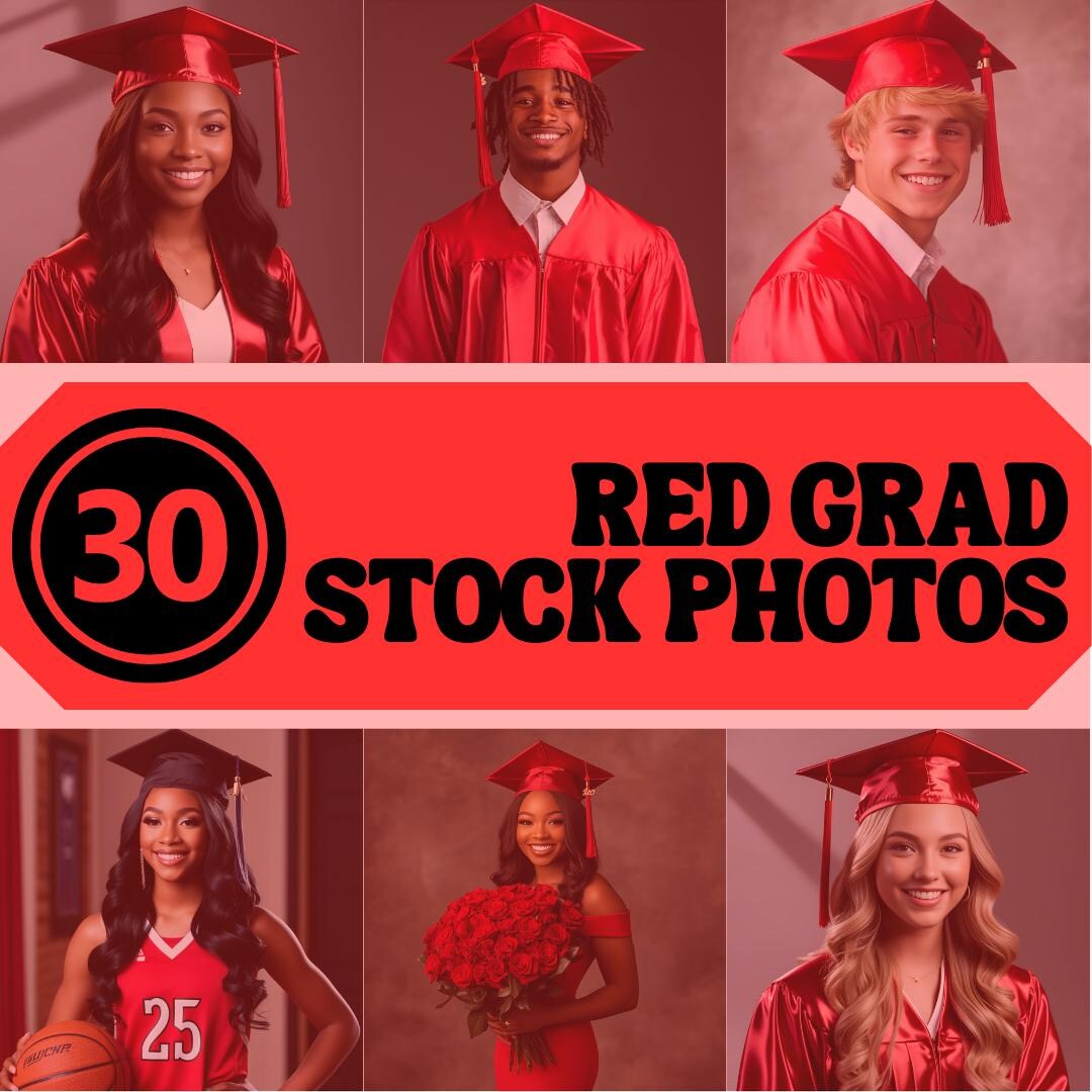 30 Red Graduation Stock Model Images Diverse Grad Models Graduate ...