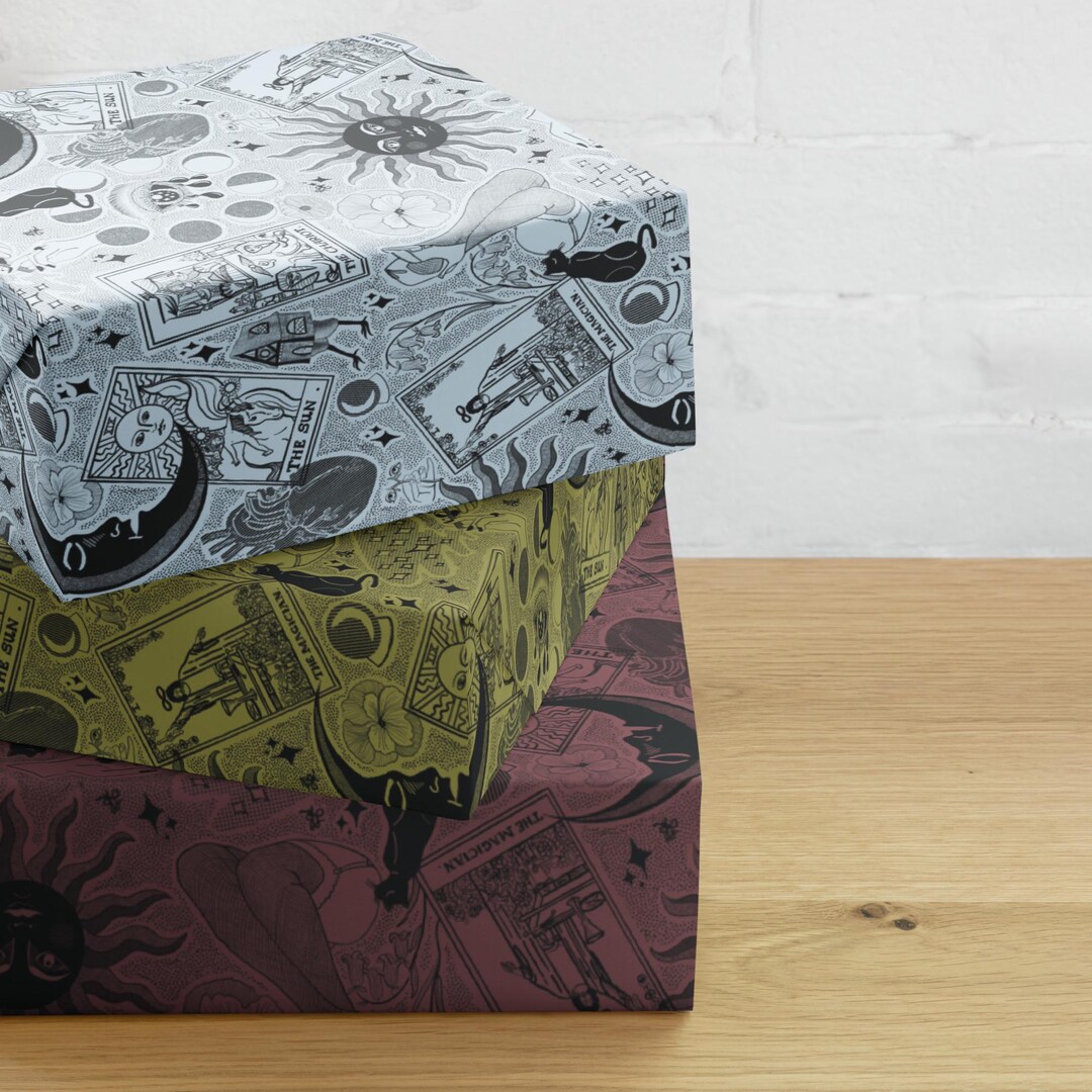 Witchy Celestial Gift Wrapping Paper Sheets Witch Holiday Gift Wrap ...