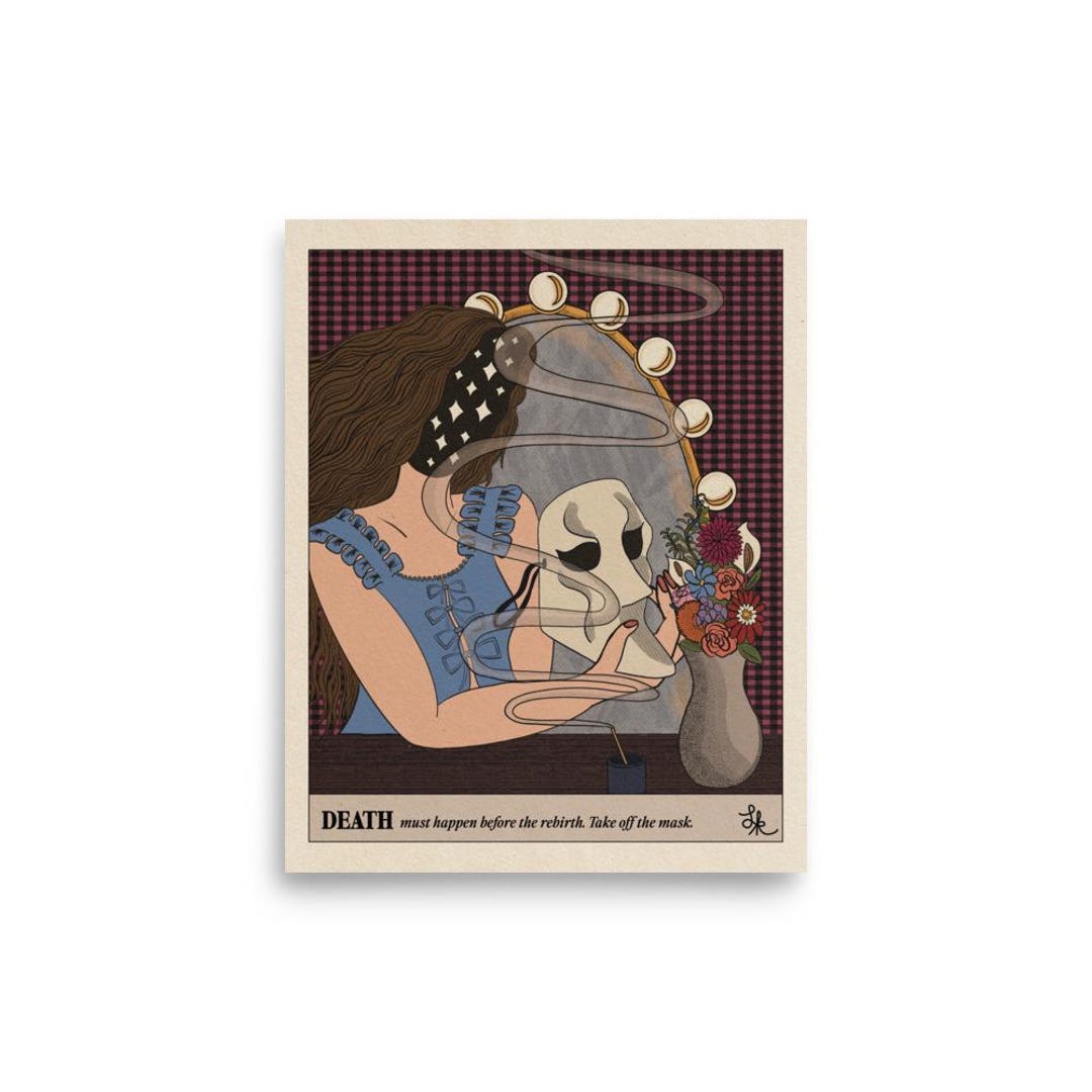 8x10 Tarot Art Print - Death. Original Art Print by Lo Kyle. Tarot Art ...