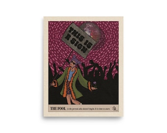 8x10 Tarot Art Print - Wheel of Fortune. Original Art Print by Lo Kyle ...