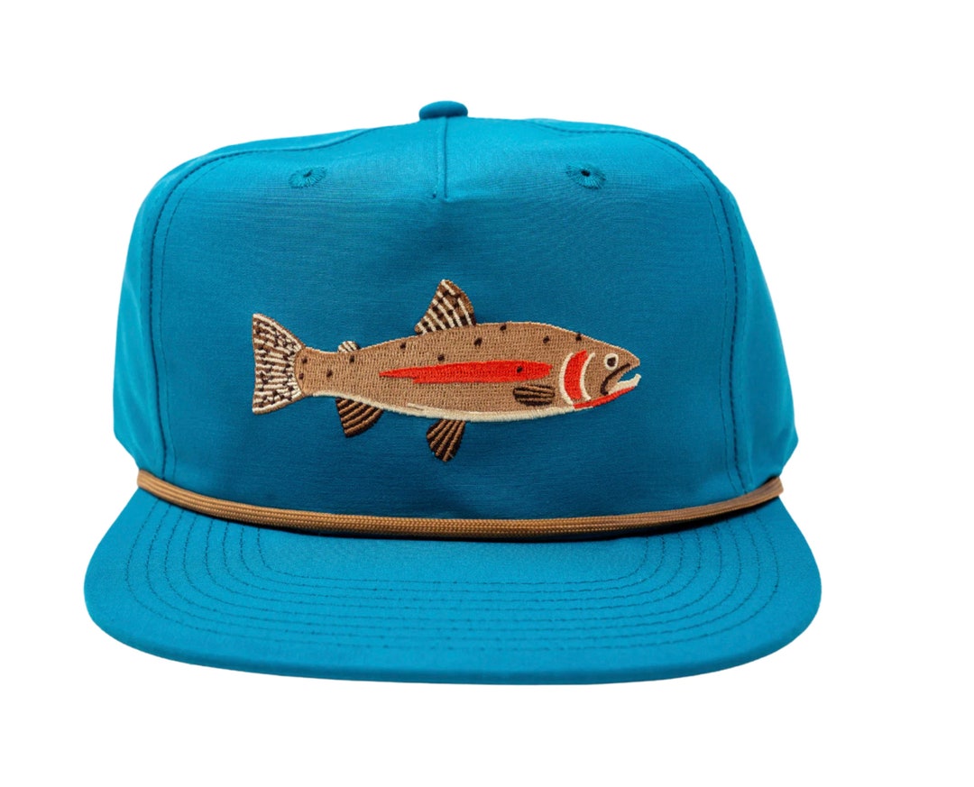 Trout Hat Fly Fishing Fish Hat One Size Fits All Snapback Lahontan ...