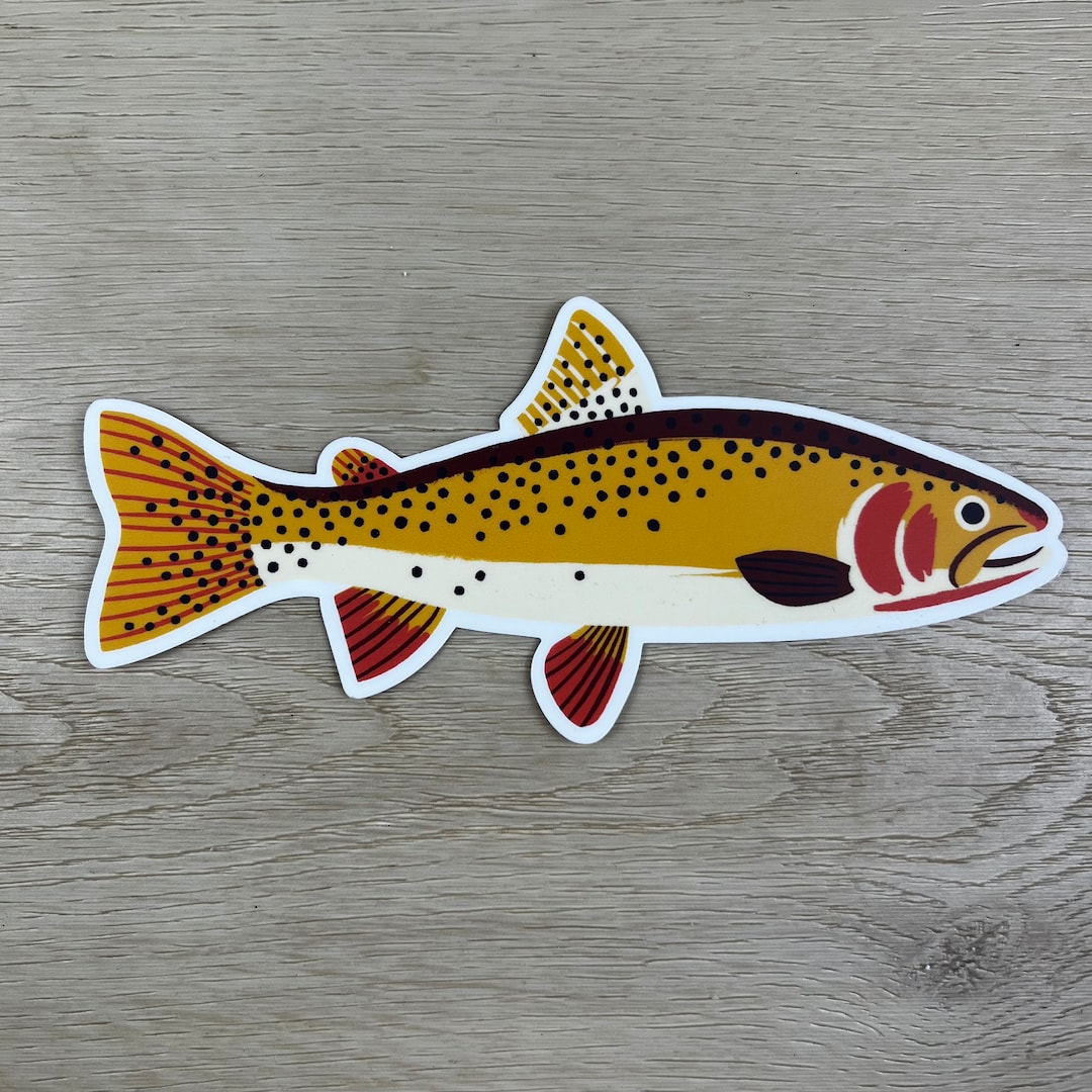 Yellowstone Cutthroat Trout Sticker Decal 7 Inches - Etsy