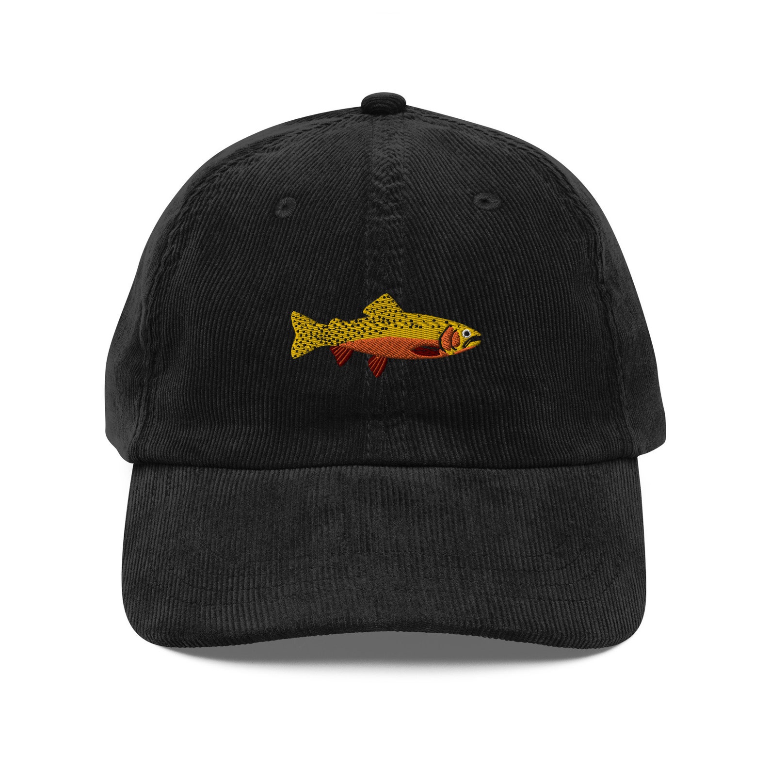 Cutthroat Trout Dad Hat - Vintage Corduroy Westslope Cutthroat Fishing ...