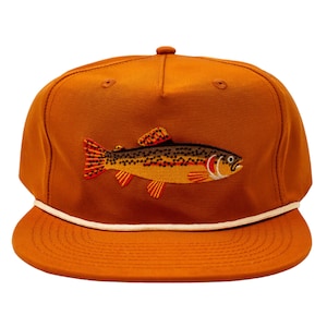 Fly Fishing Trout Hat One Size Fits All Snapback Fish Hat - Free ...
