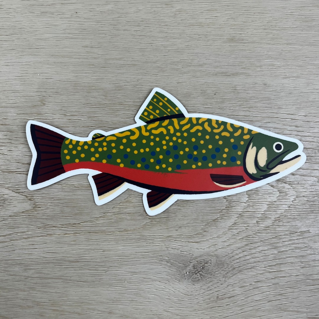 Brook Trout Sticker Decal 7 Inches - Etsy