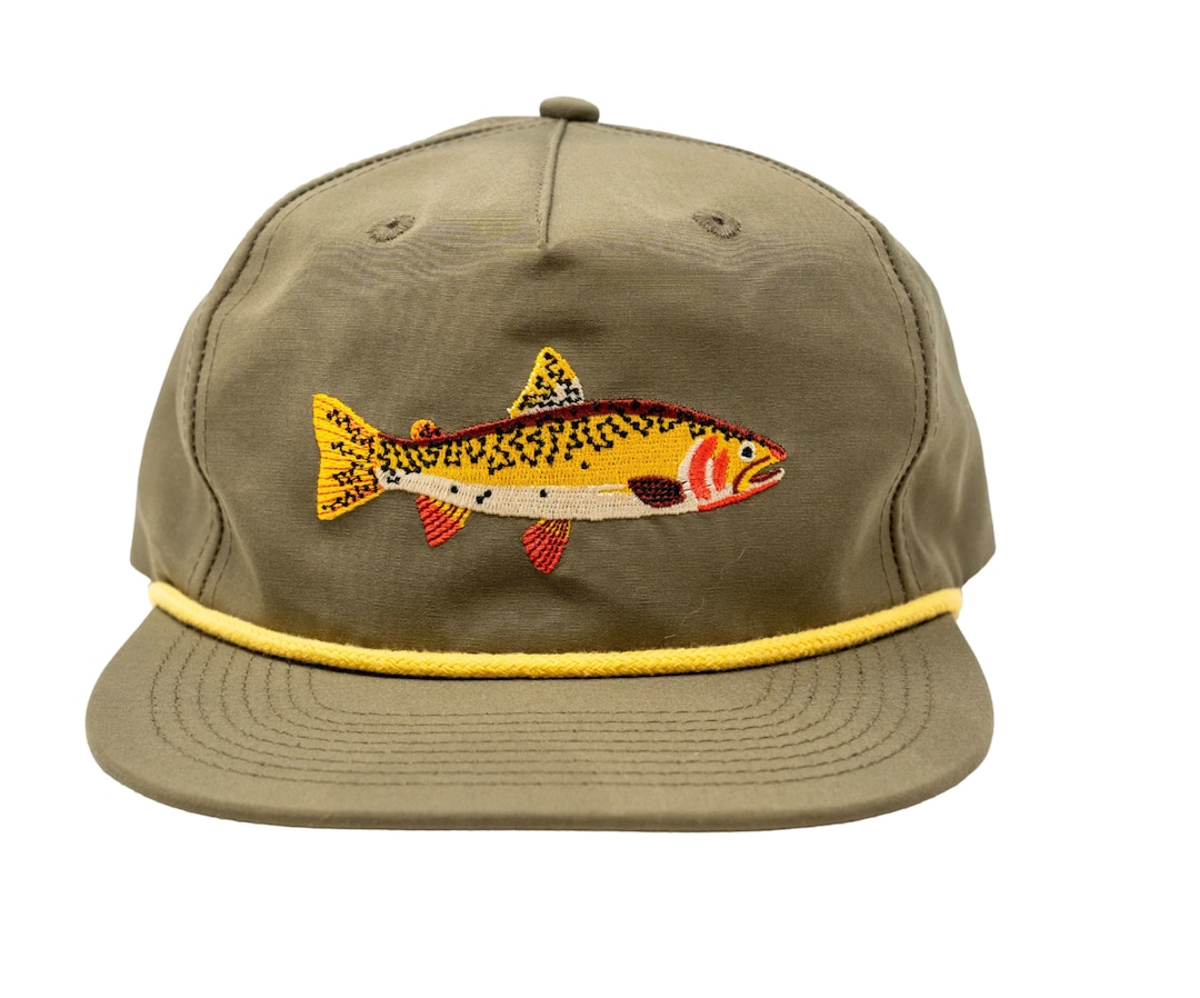 Yellowstone Cutthroat Hat - Fly Fishing Rope Hat - Snapback Embroidered ...