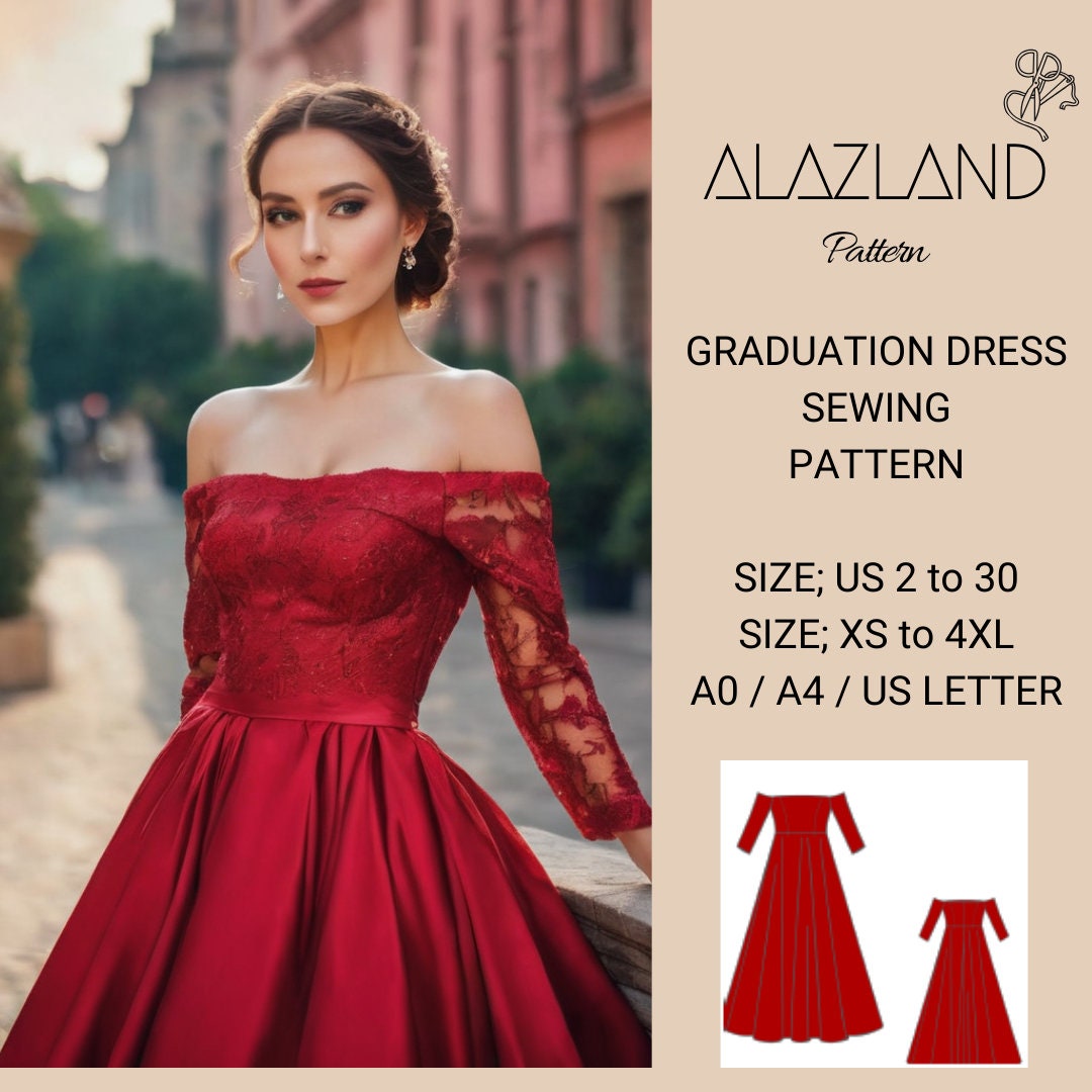 Graduation Maxi Dress Sewing Pattern, Prom Maxi Dress Sewing Pattern ...