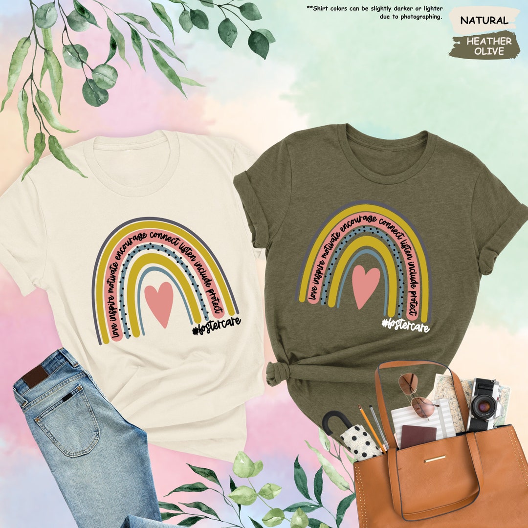 Foster Care Rainbow Shirt, Foster Mama Shirt, Foster Love Shirt ...