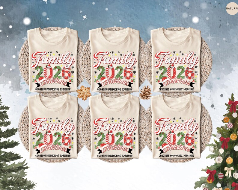 Family Christmas 2026 Matching Shirts, Holiday Family Outfit, Xmas ...