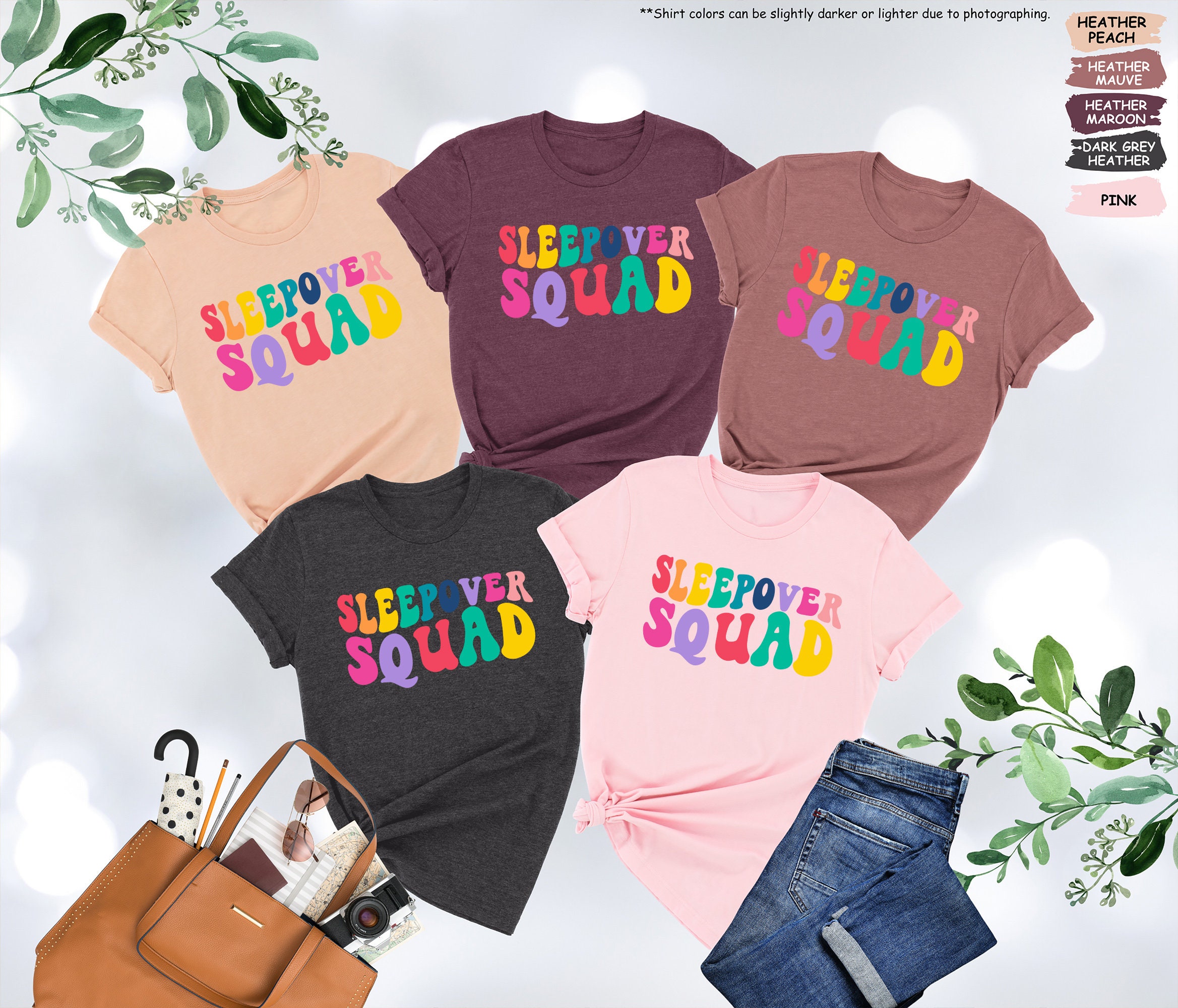 Sleepover Squad Shirt, Sleepover Pajama Shirts, Slumber Party Shirt ...