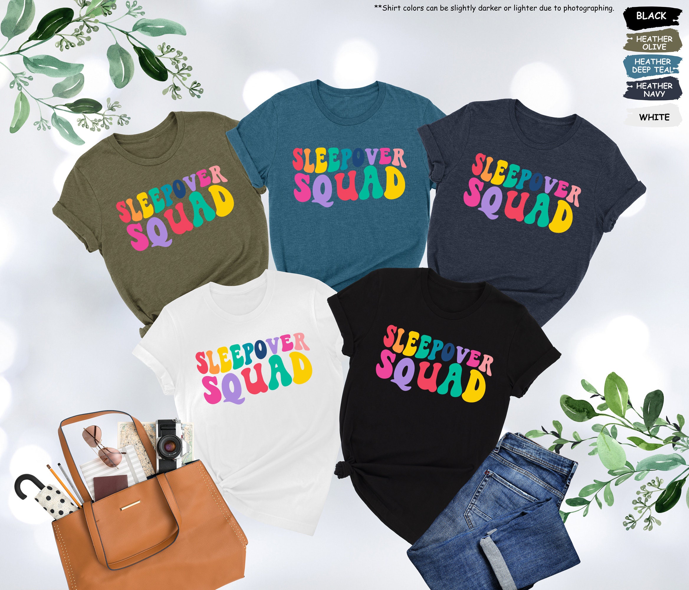 Sleepover Squad Shirt, Sleepover Pajama Shirts, Slumber Party Shirt ...