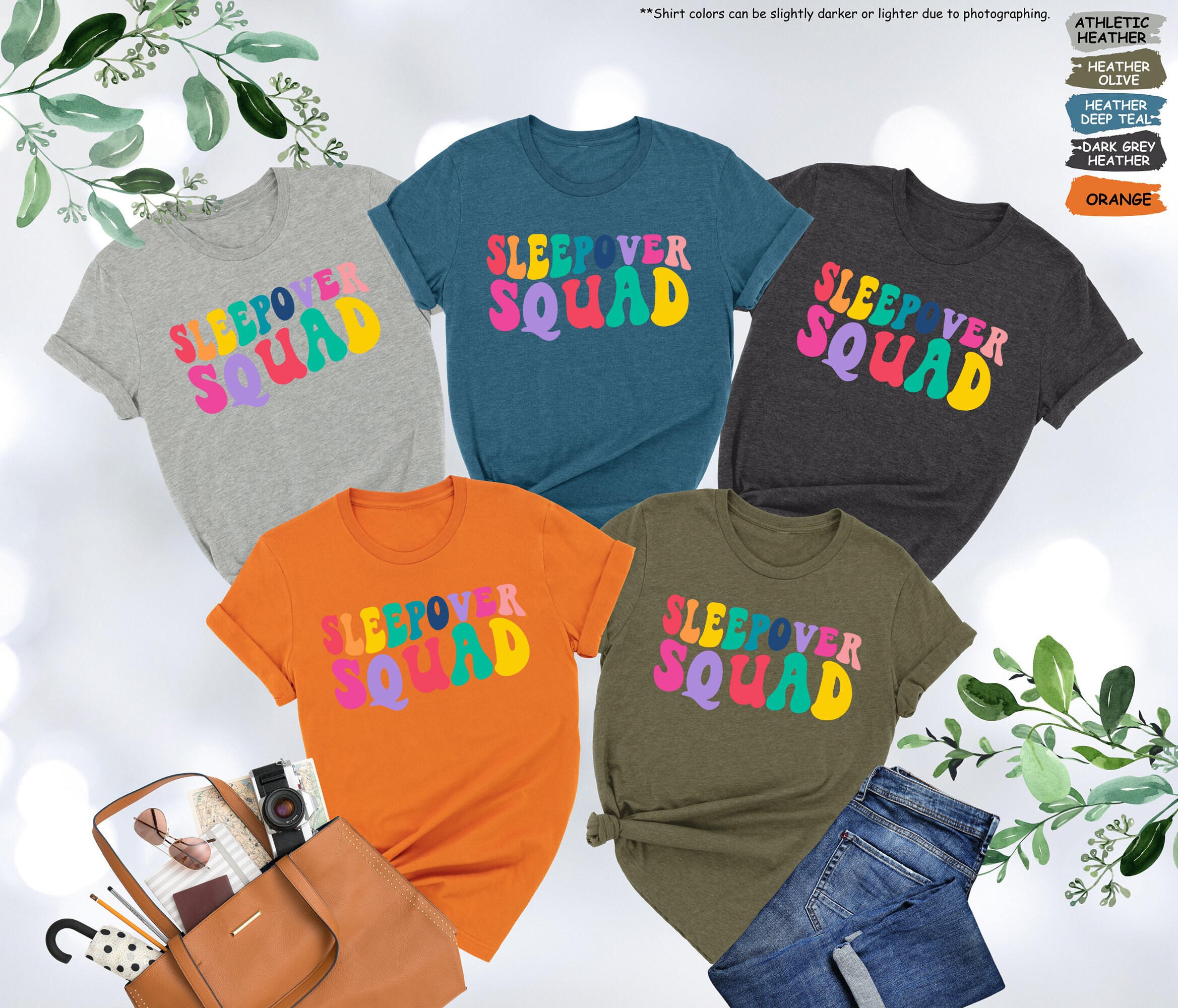 Sleepover Squad Shirt, Sleepover Pajama Shirts, Slumber Party Shirt ...