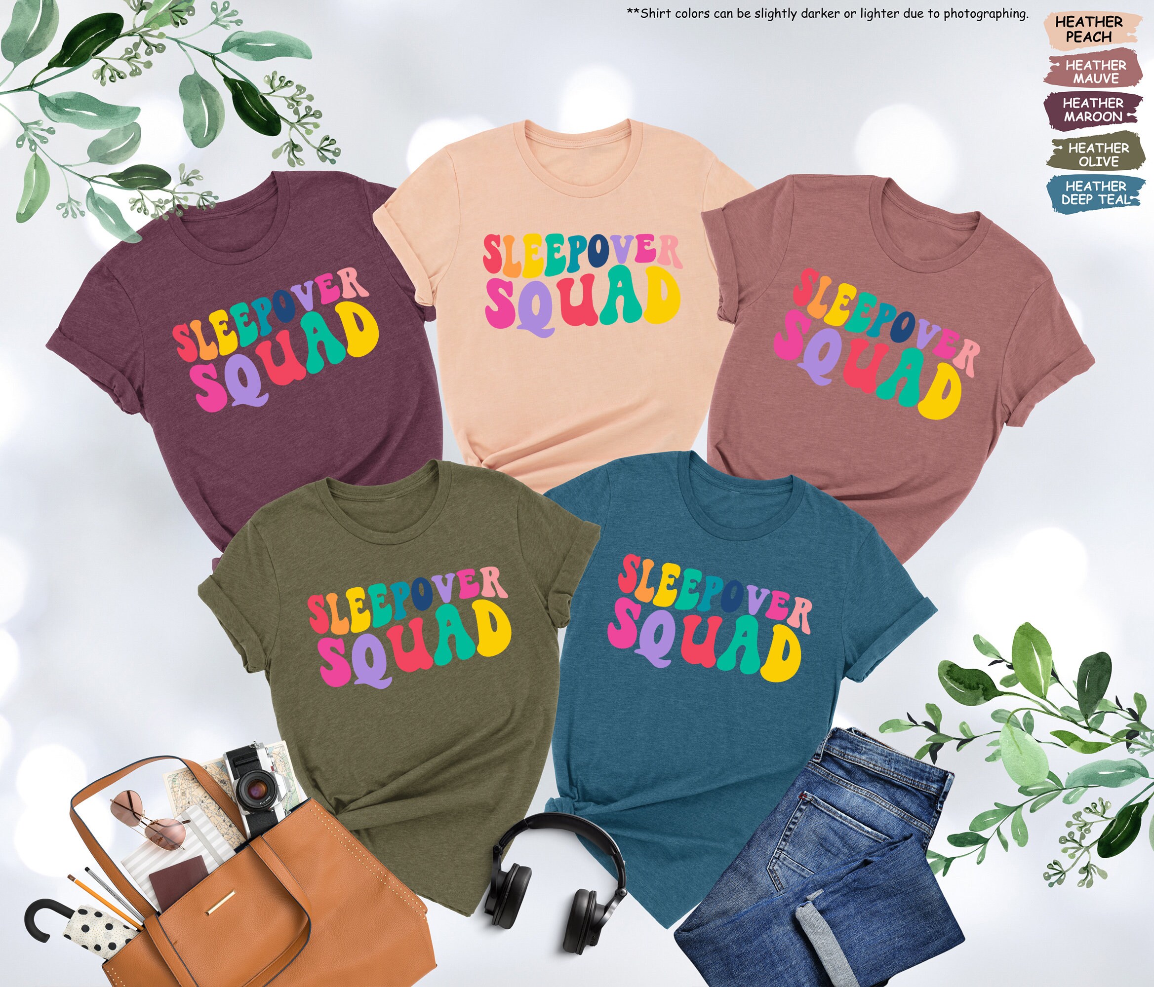 Sleepover Squad Shirt, Sleepover Pajama Shirts, Slumber Party Shirt ...