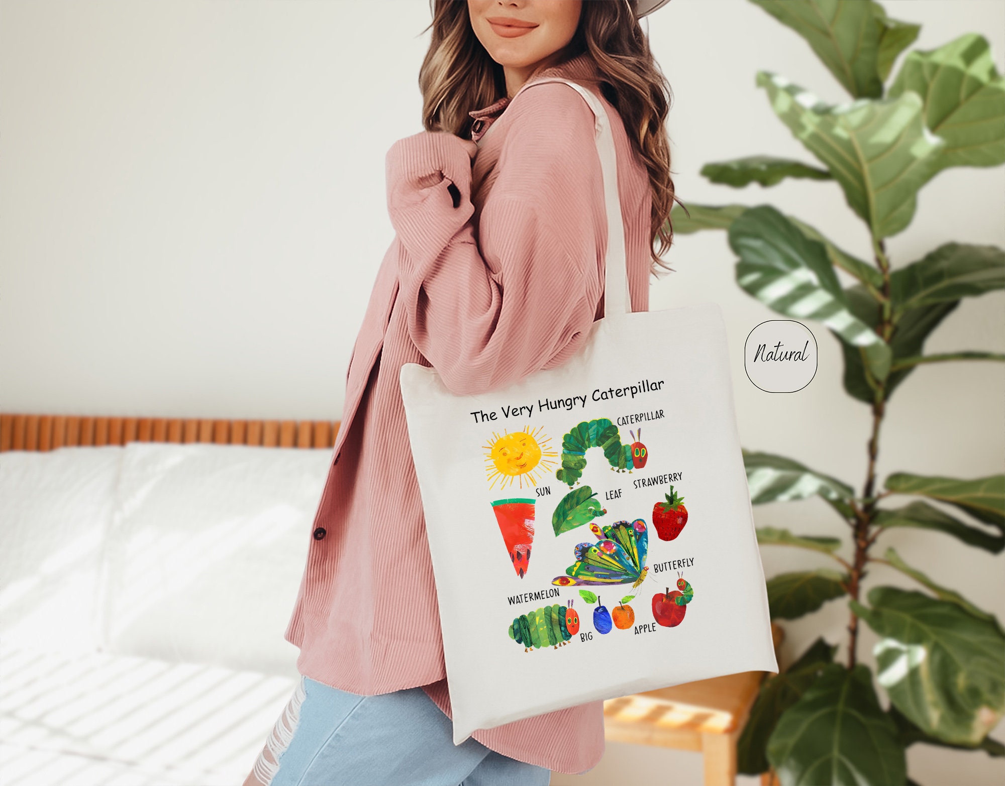 The Very Hungry Caterpillar Tote Bag, Cute Hungry Caterpillar Bag ...