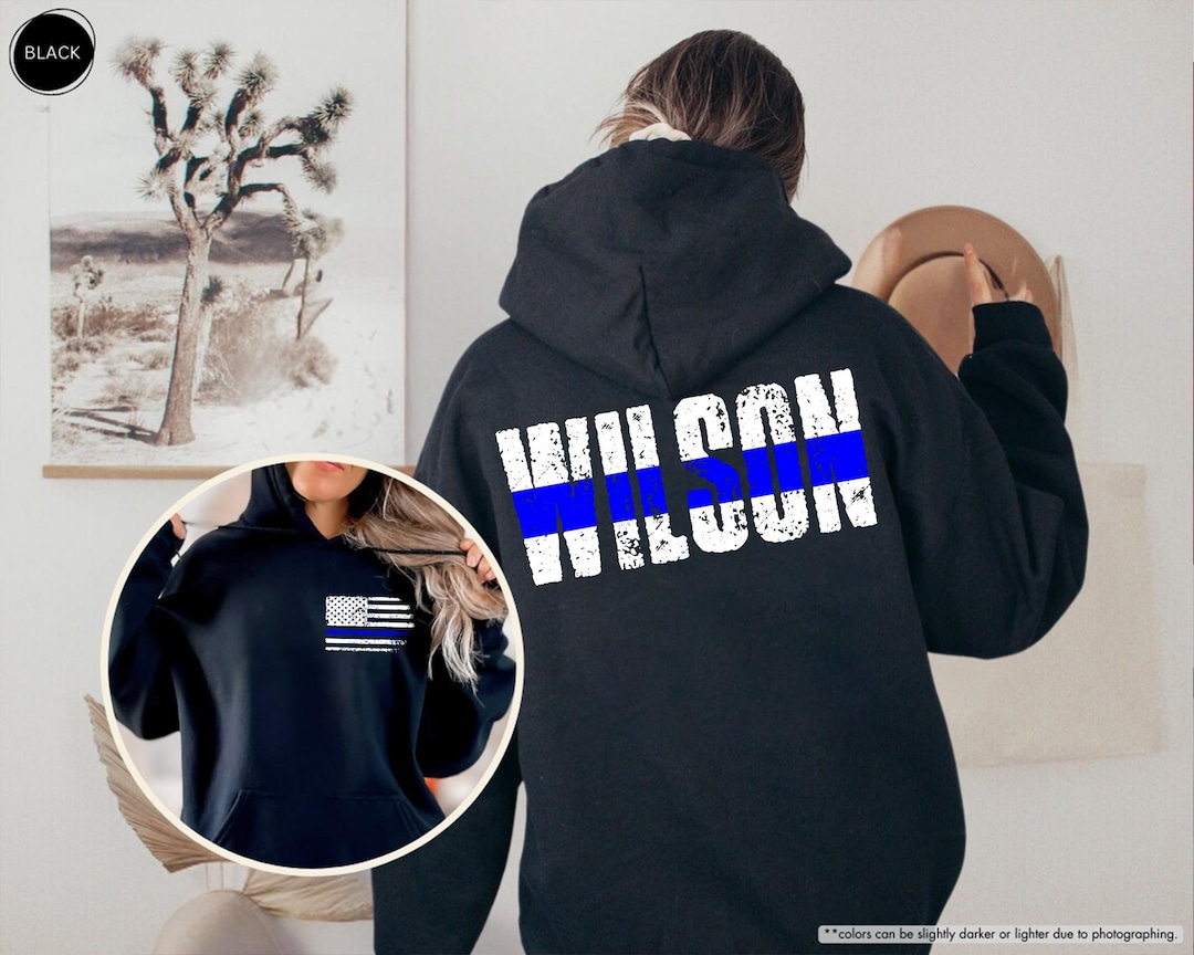Custom Police Sweatshirt, Personalized Police Officer Gift, Thin Blue ...