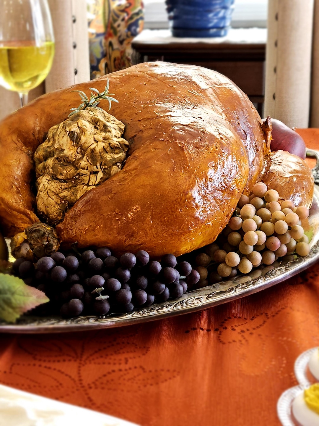 Complete Fake Turkey Dinner With 4 Side Dishes. Full Size Stuffed Fake ...