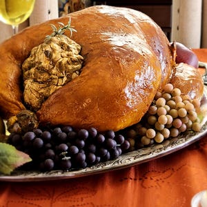 Complete Fake Turkey Dinner With 4 Side Dishes. Full Size Stuffed Fake ...