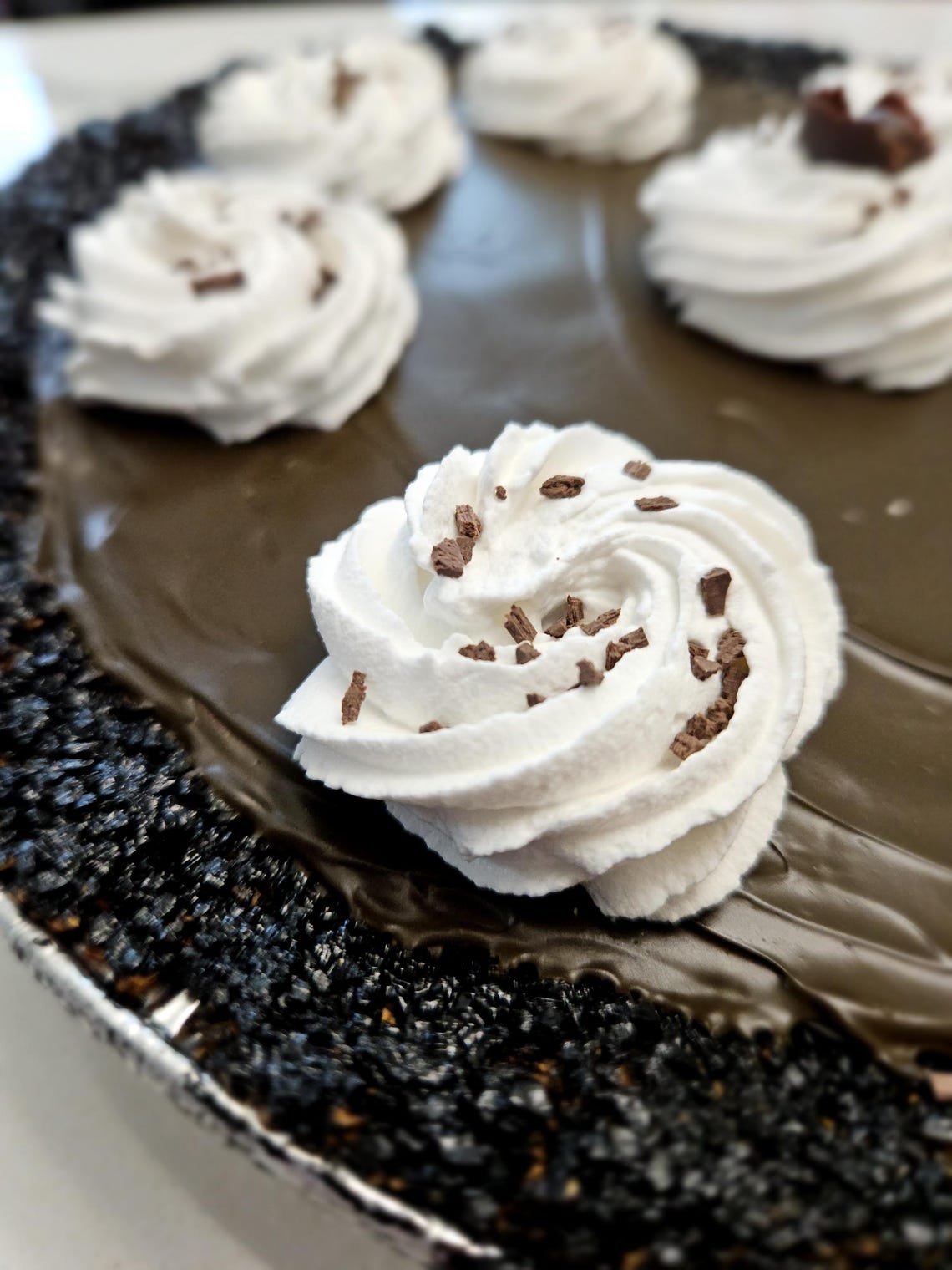 Fake Chocolate Pie, Faux Chocolate Pie With Whipped Cream, Fake Dessert ...