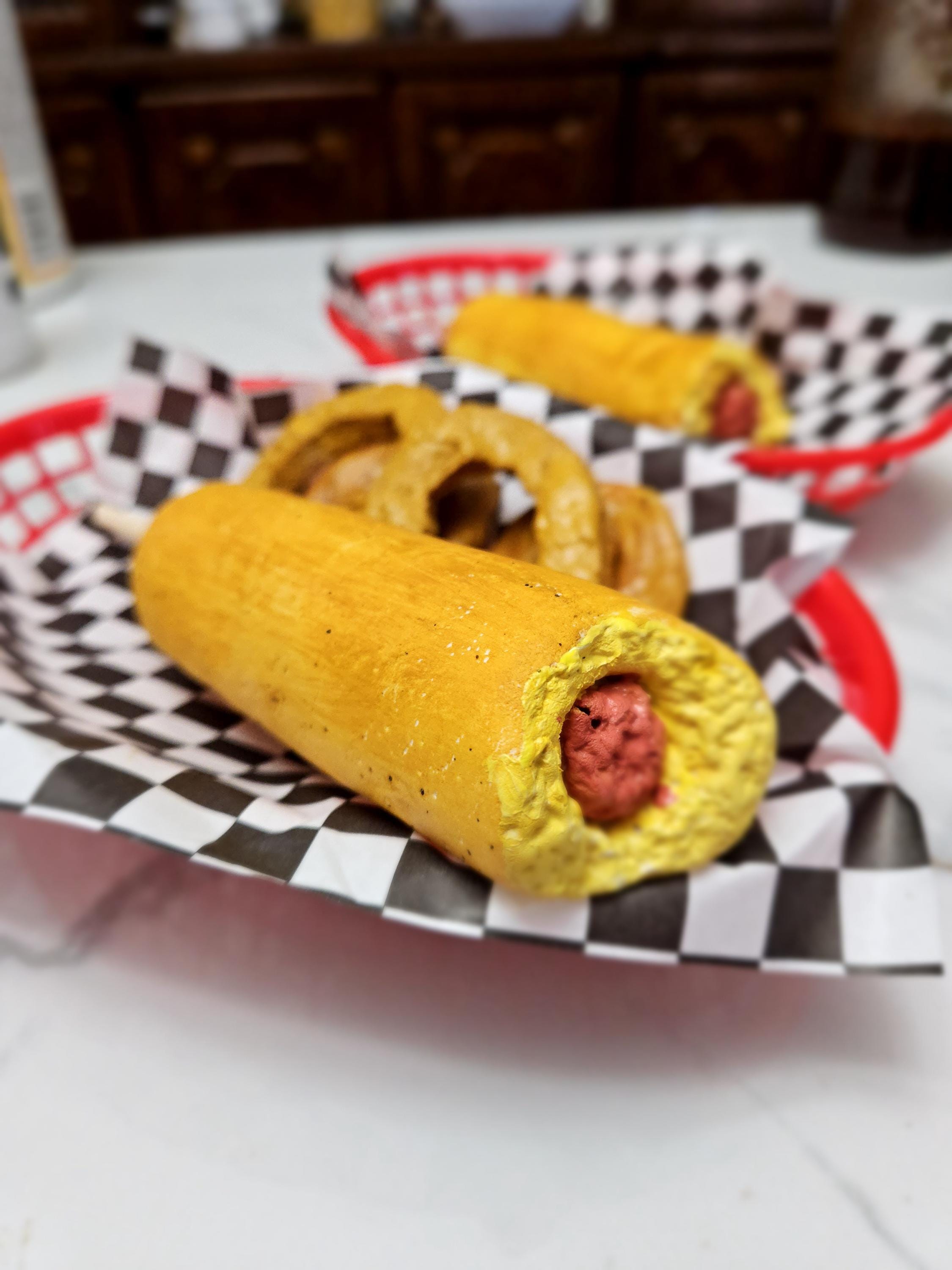 Fake Corn Dog & Onion Rings Set: Display Food Prop - Etsy
