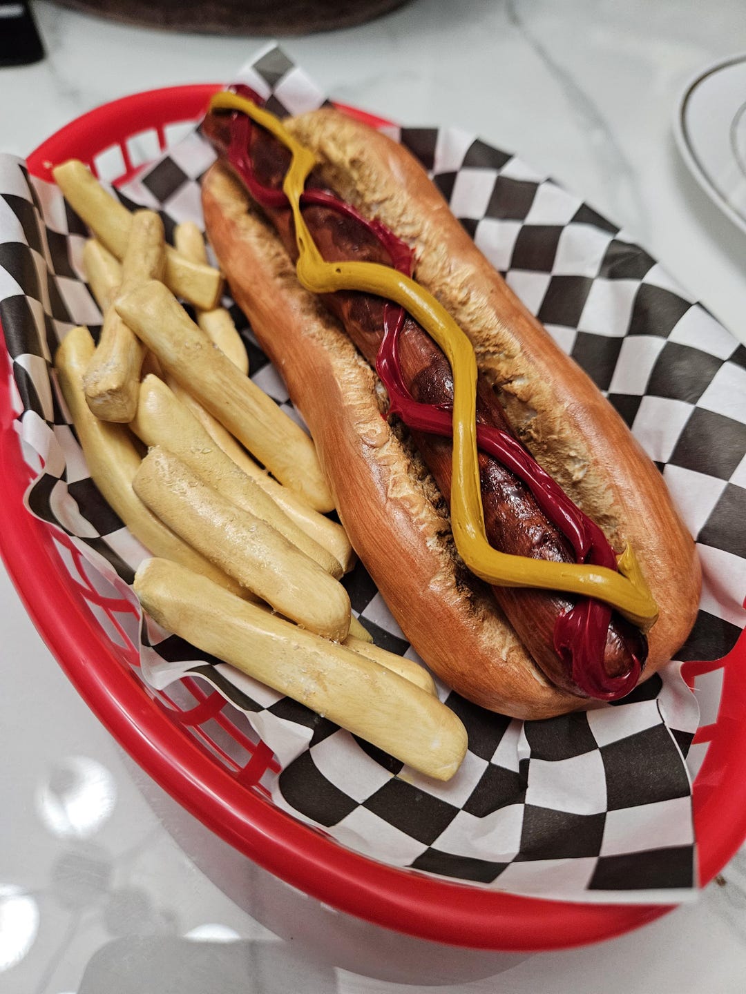 Realistic Fake Hot Dog & Fries Basket: Faux Food Prop, Home Decor - Etsy