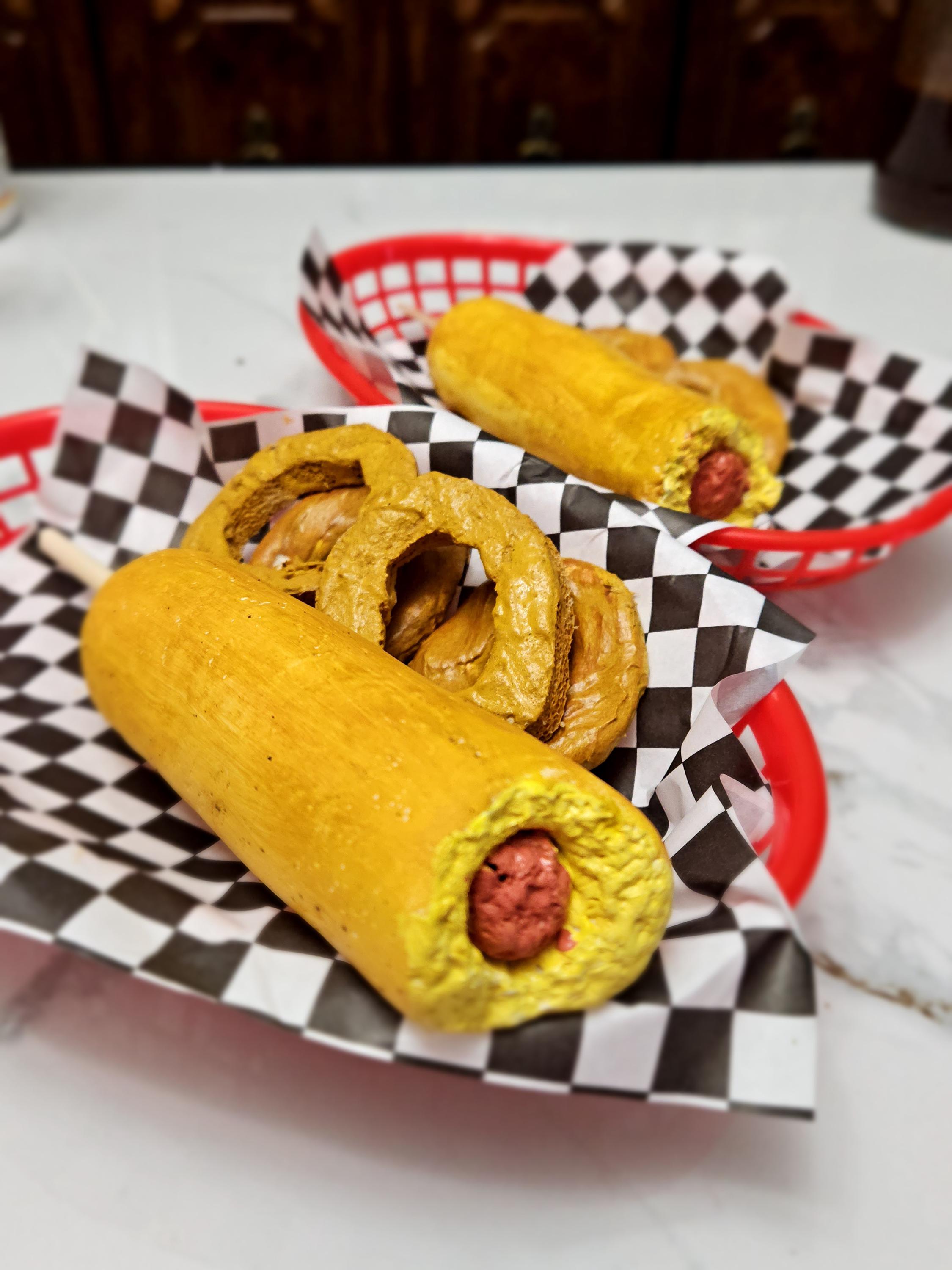 Fake Corn Dog & Onion Rings Set: Display Food Prop - Etsy