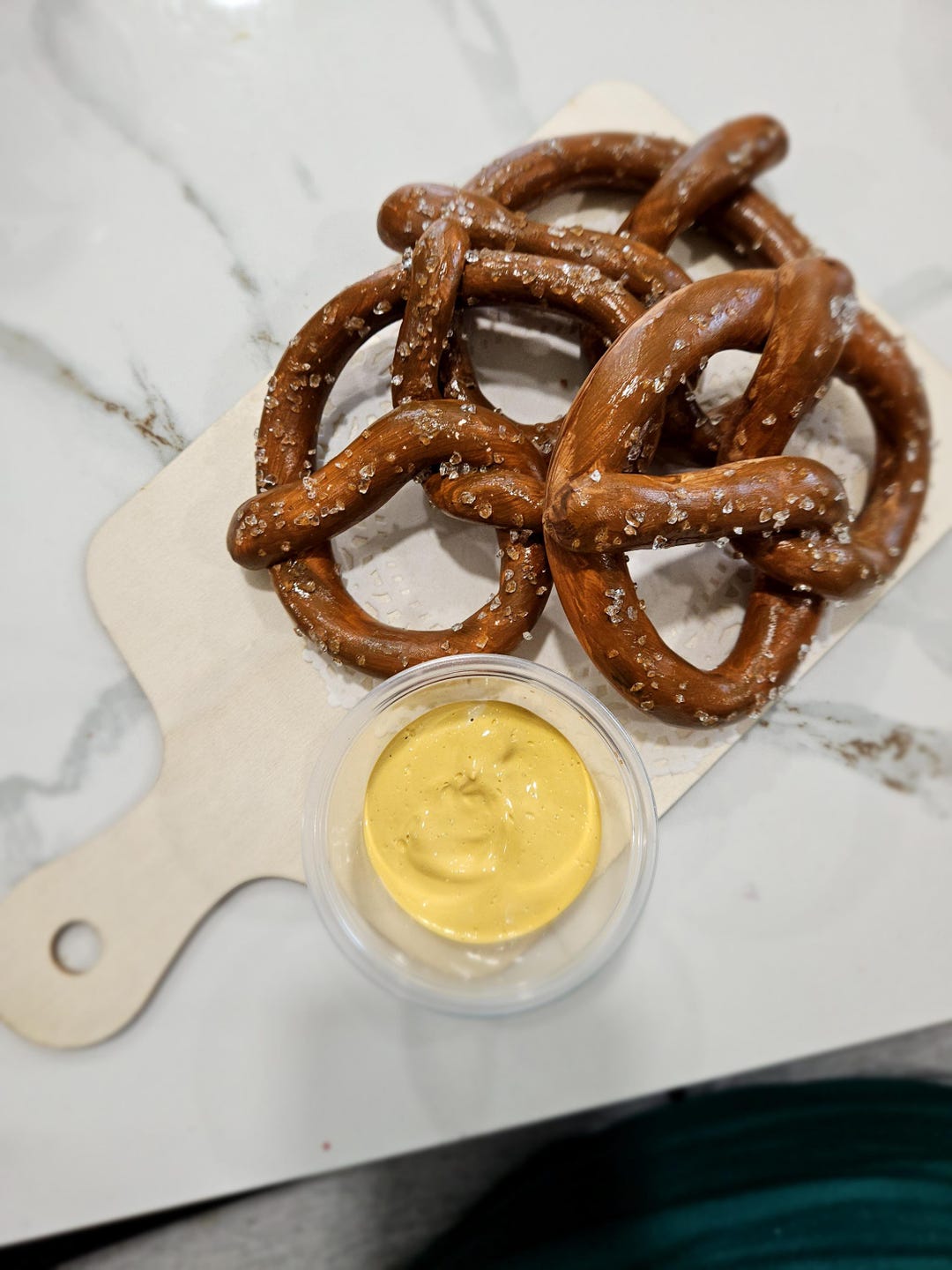 Faux Soft Pretzels With Mustard: Photo Props, Media Room Decor - Etsy