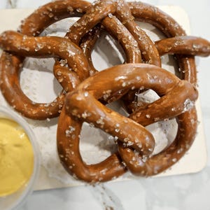 Faux Soft Pretzels With Mustard: Photo Props, Media Room Decor - Etsy