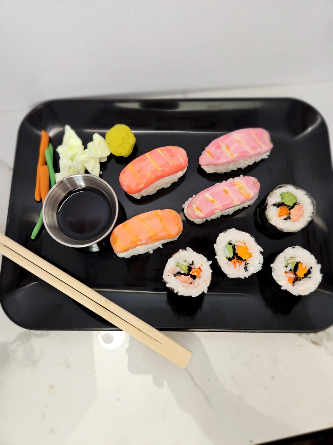 Fake Sushi Flight, Faux Sushi, Fake Nigiri, Chopsticks, Home Staging ...