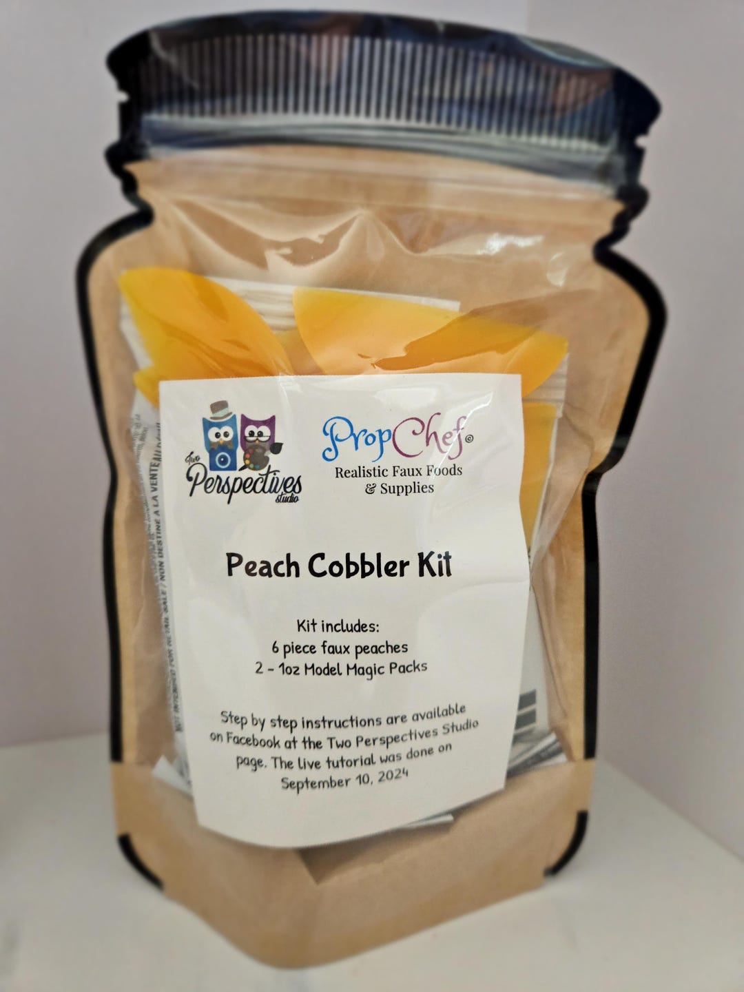 Kits for Making Realistic Fake Foods for Display. Peach Cobbler ...