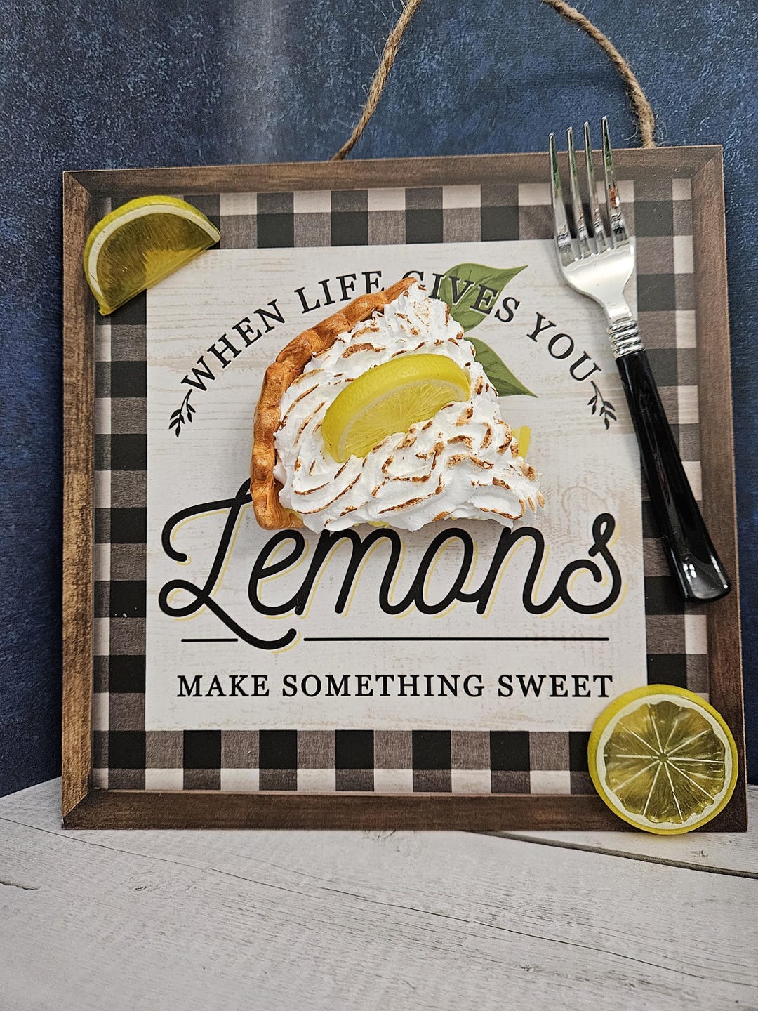 Lemon Meringue Pie Wall Hanging, 3D Pie Wall Display, Fake Bake Wall Display Faux Pie - Etsy