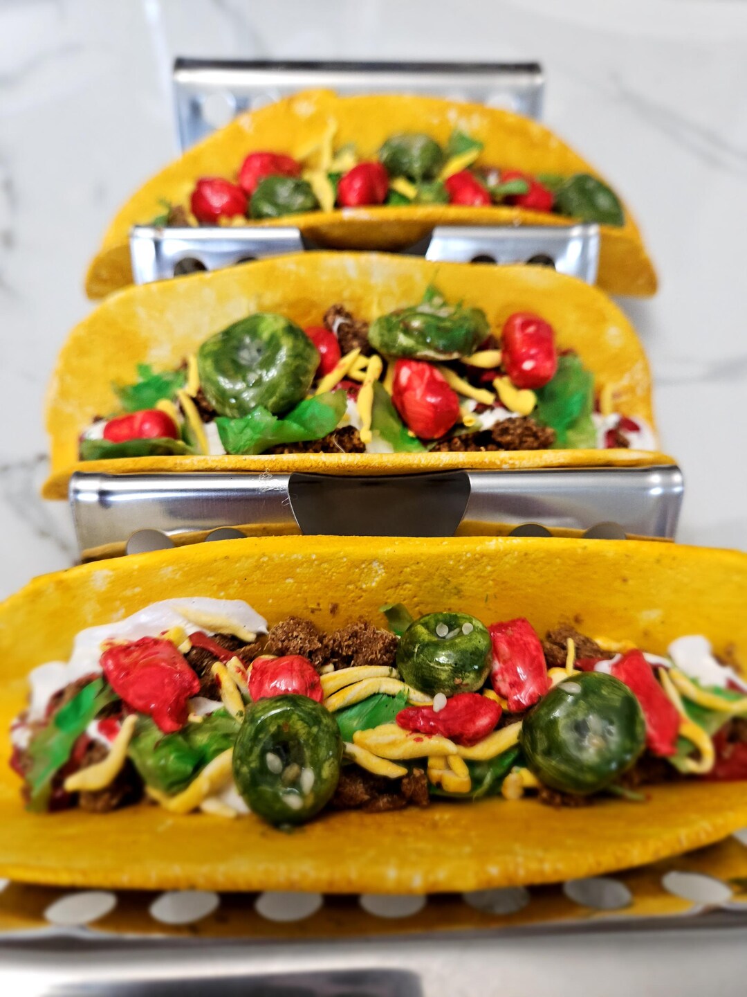 Faux Taco Trio, Fake Tacos, Taco Tuesday, Display Foods, Photo Props ...
