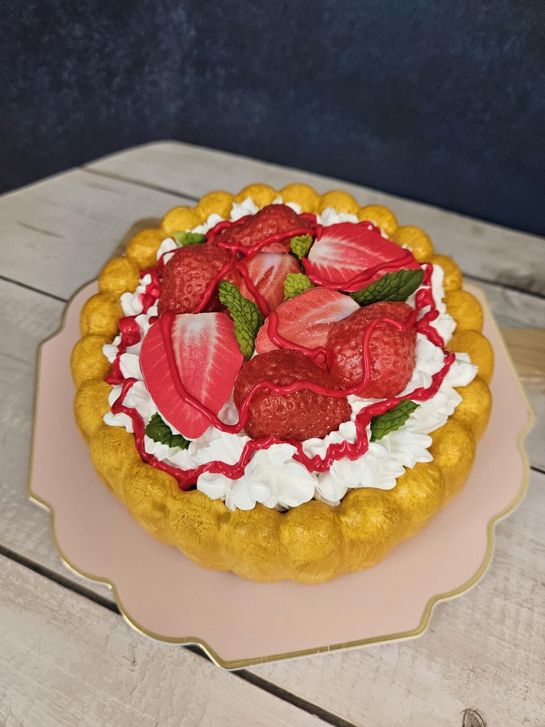 Faux Strawberry Shortcake With Fake Lady Finger Crust, Prop Food ...