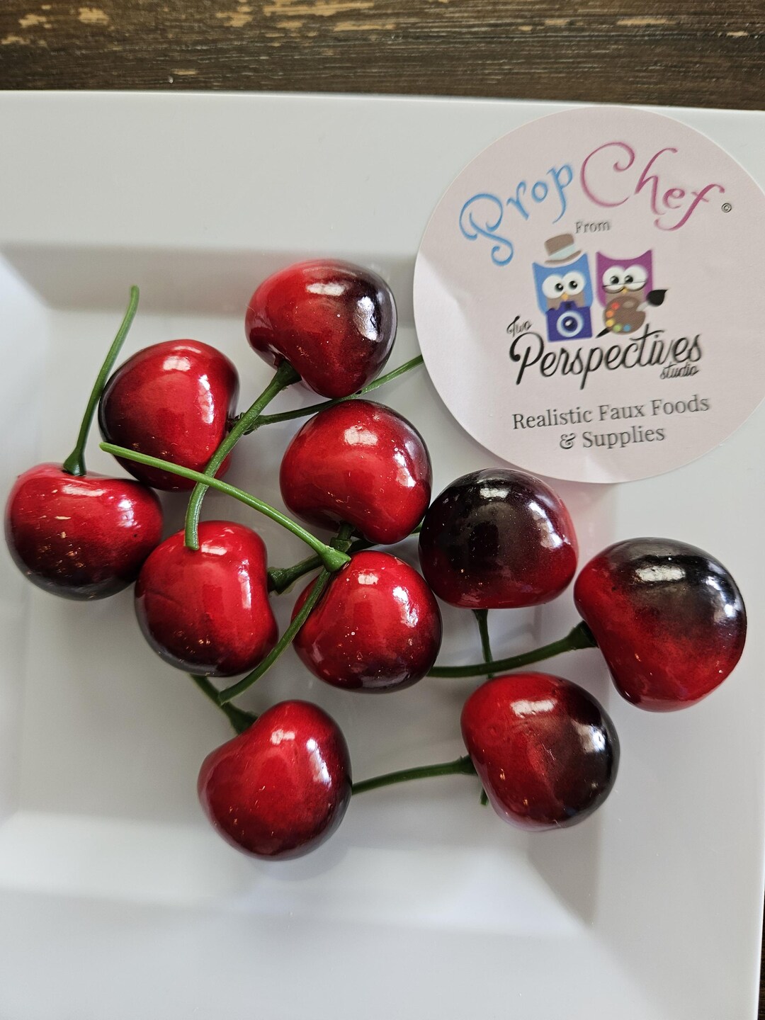Realistic Dark Faux Cherries: Food Display, Fake Baking (10 Pack) (out ...